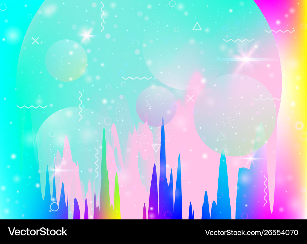 Holographic background with abstract cosmos Vector Image