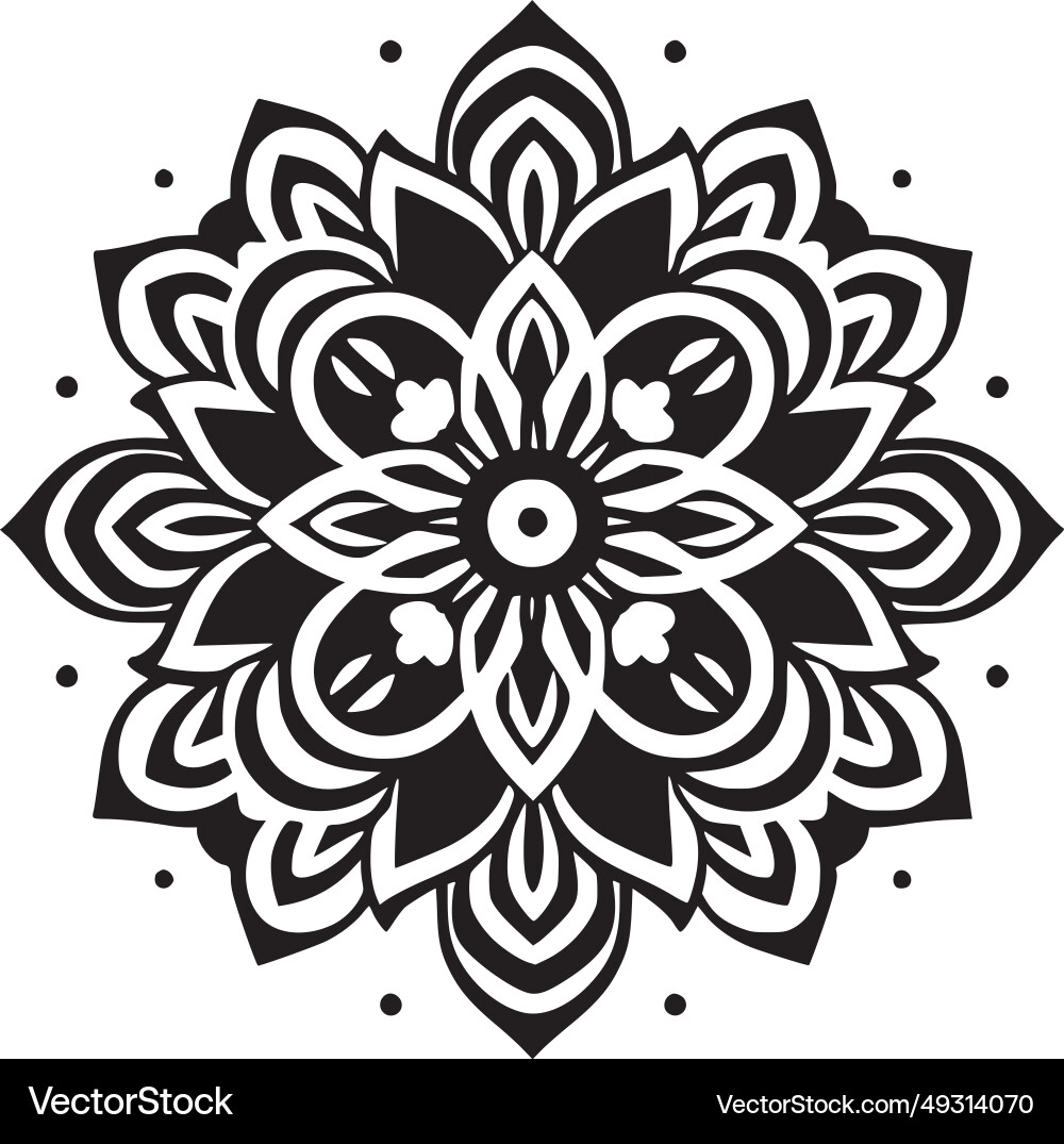 Mandala - minimalist and simple silhouette Vector Image