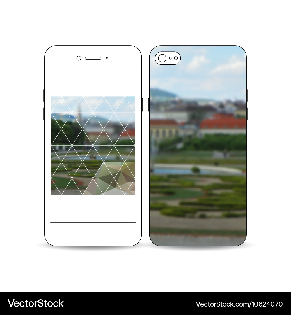 Mobile smartphone with an example of the screen Vector Image
