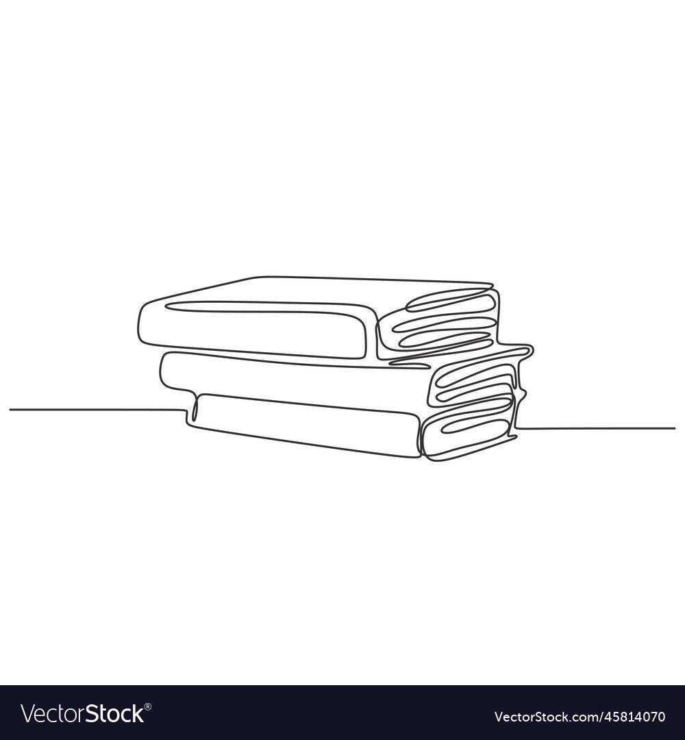One line drawing of isolated object stack Vector Image
