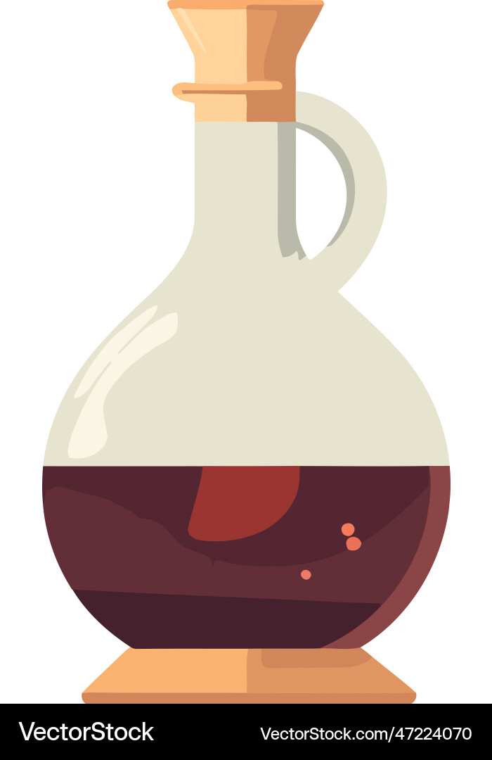 Organic drink in glass pitcher Royalty Free Vector Image