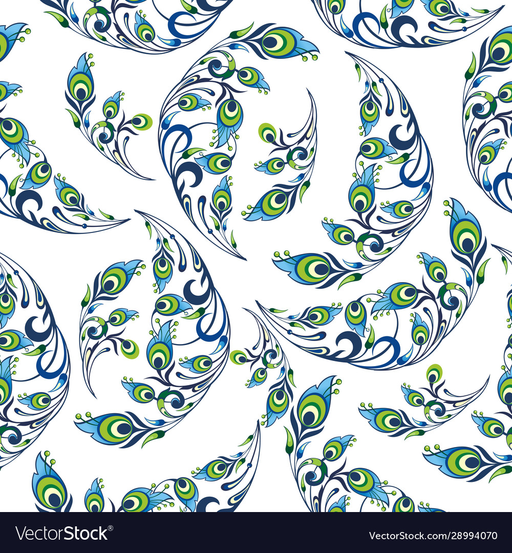 Peacock pattern Royalty Free Vector Image - VectorStock