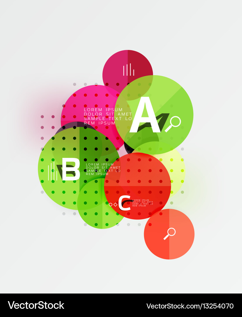 Round modern circle option infographic diagram Vector Image