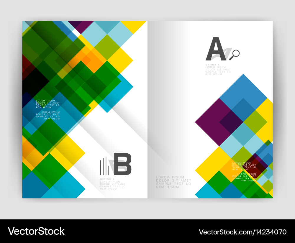 Square design corporate business flyer Royalty Free Vector
