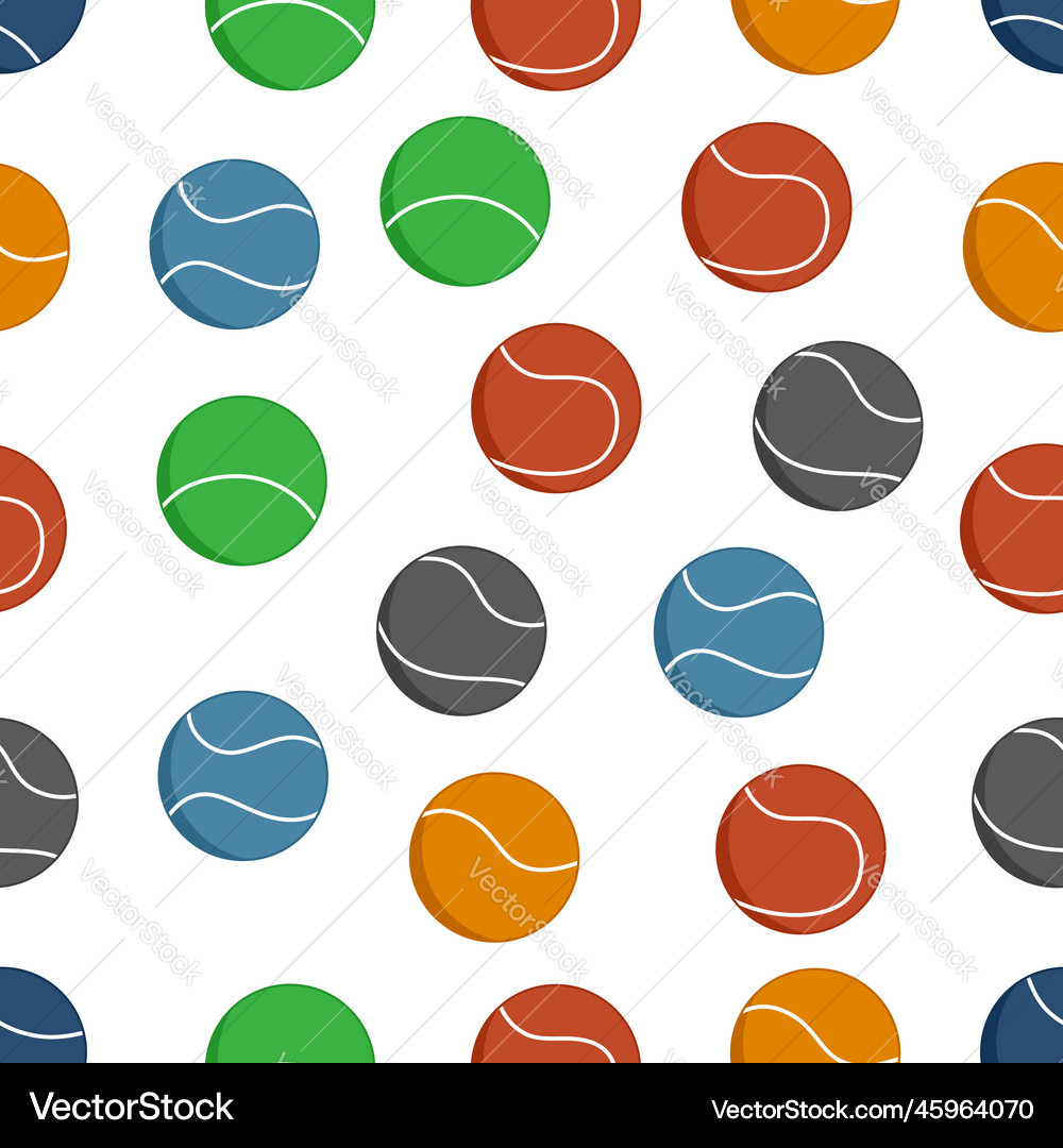 Tennis ball seamless pattern colorful Royalty Free Vector