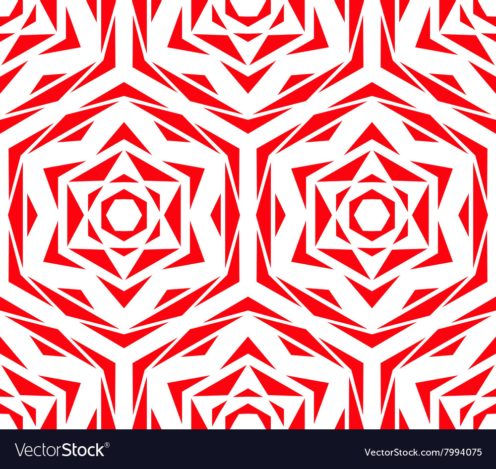Abstract Red Flower Pattern Royalty Free Vector Image