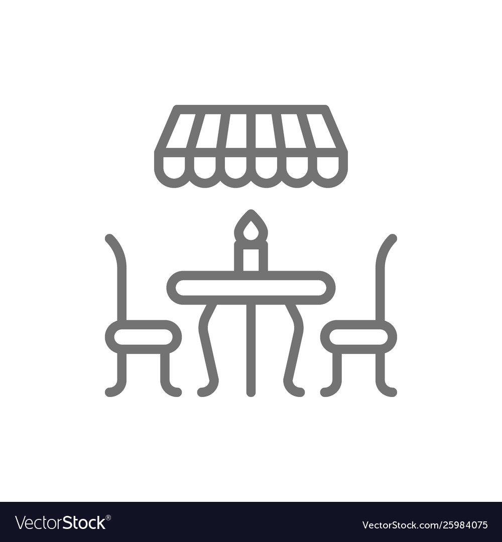 French street cafe line icon Royalty Free Vector Image French street cafe line icon Royalty Free Vector Image