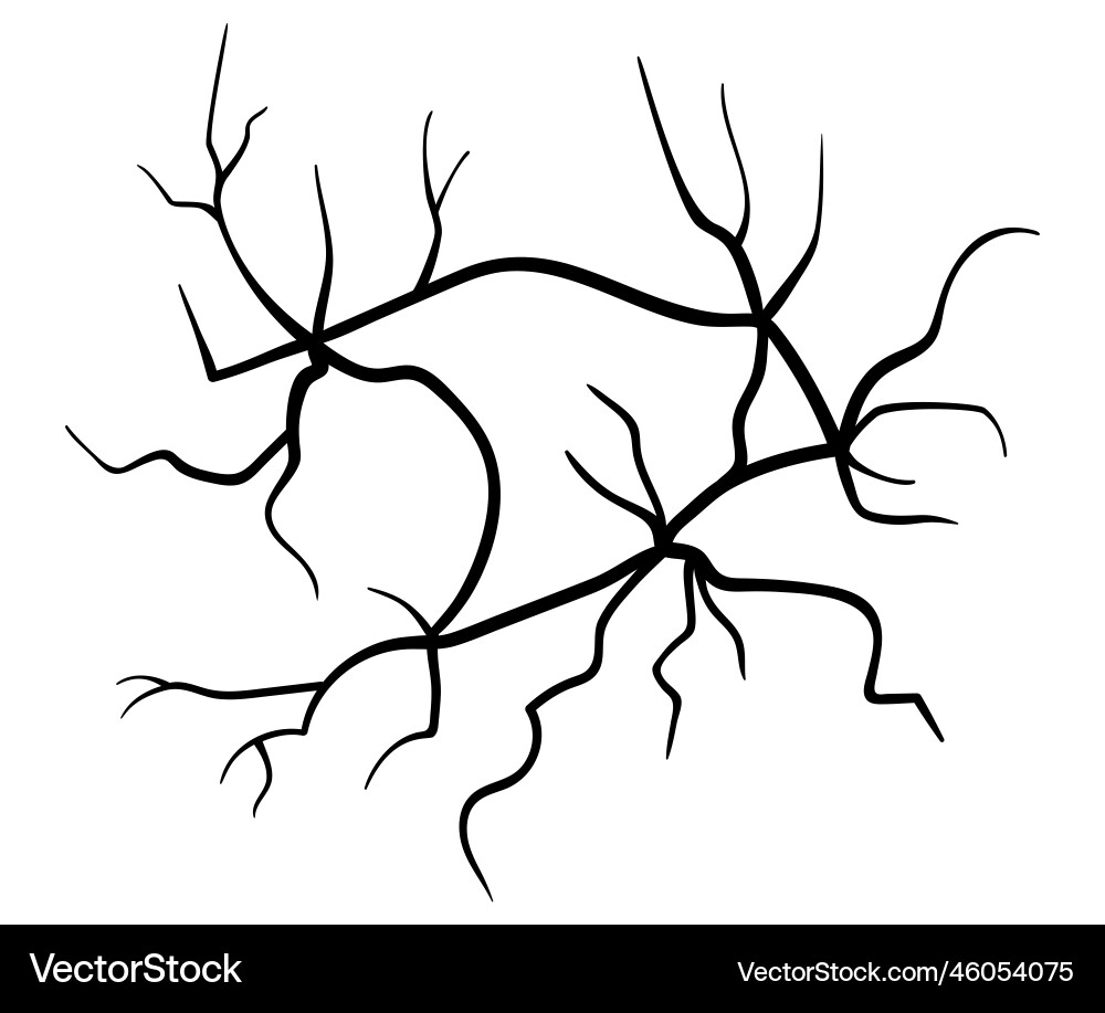 Ground cracks breaks on land surface from Vector Image