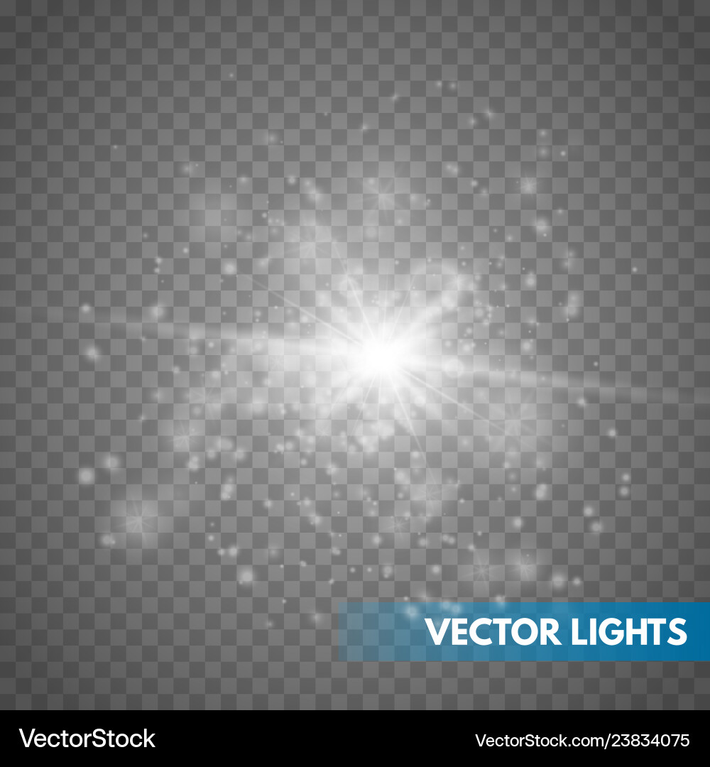 Lens flare effect isolated Royalty Free Vector Image