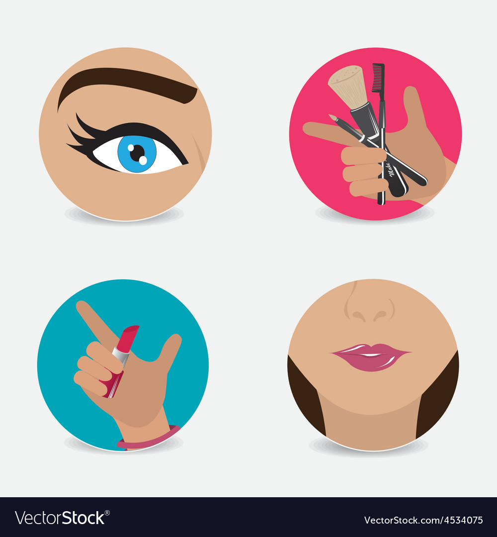 Make up design Royalty Free Vector Image - VectorStock