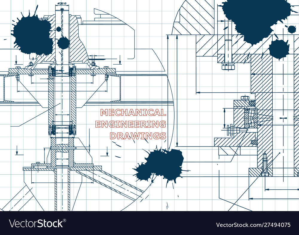Mechanical engineering technical backgrounds Vector Image