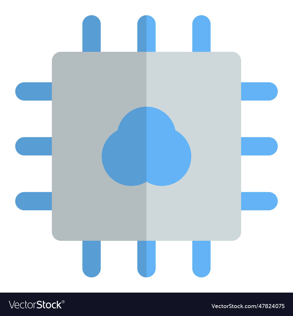 Microchip control unit for electronic devices Vector Image