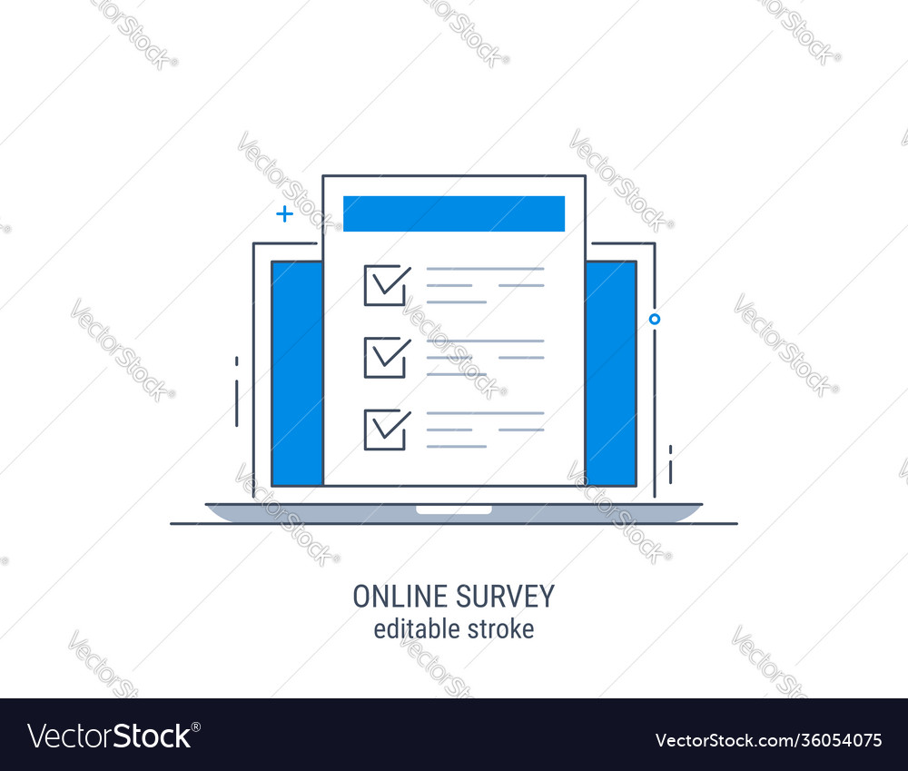 Online survey Royalty Free Vector Image - VectorStock