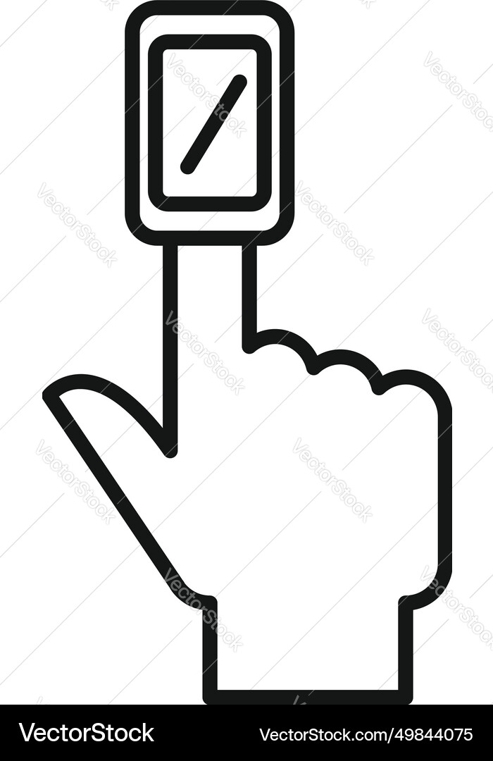 Palpitating finger measurement icon outline Vector Image