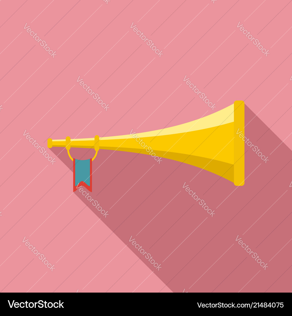 Signal trumpet icon flat style Royalty Free Vector Image