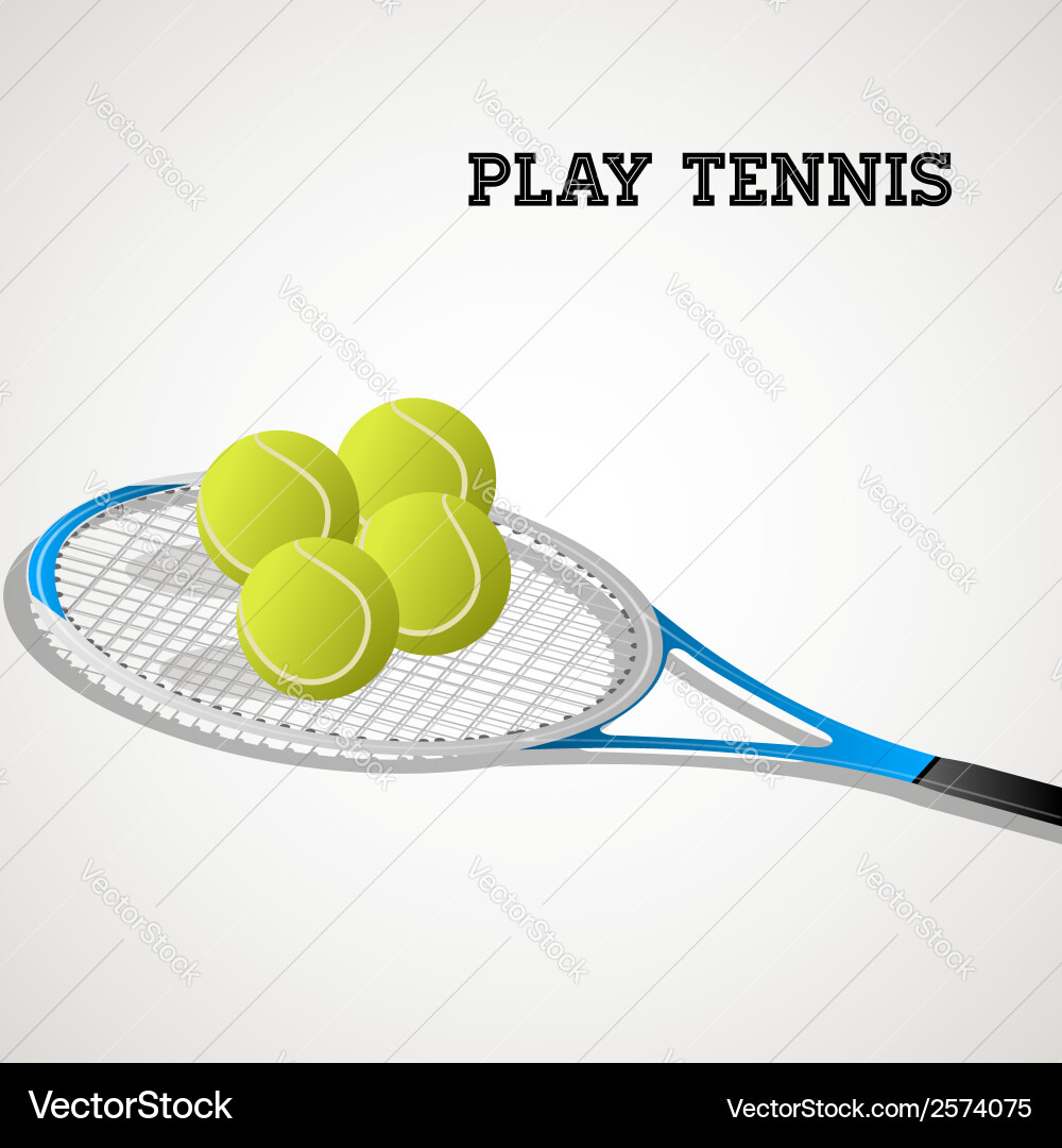 Tennis rackets and balls Royalty Free Vector Image