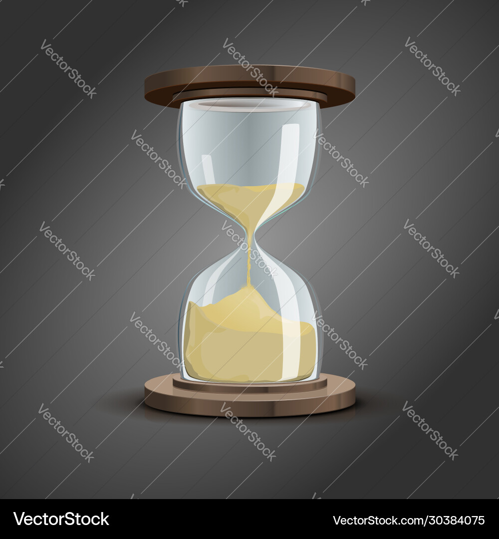 Traditional hourglass symbol Royalty Free Vector Image
