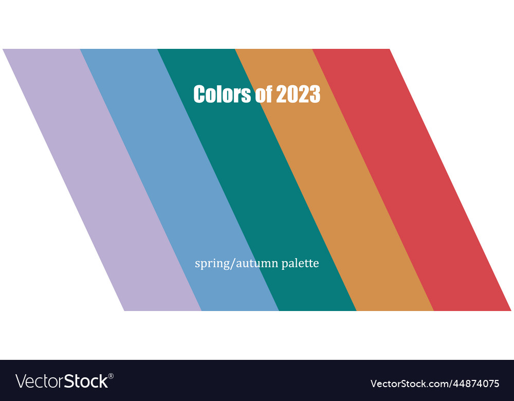 Trend color spring autumn palette 2023 in rgb Vector Image