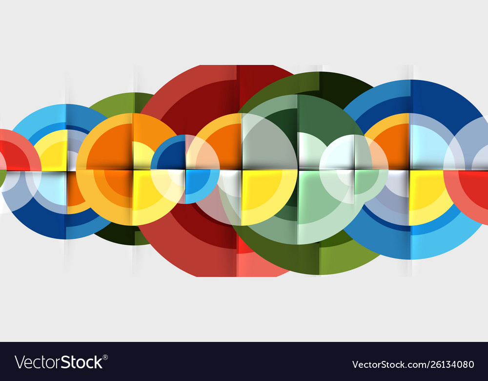 Circular geometrical design template Royalty Free Vector