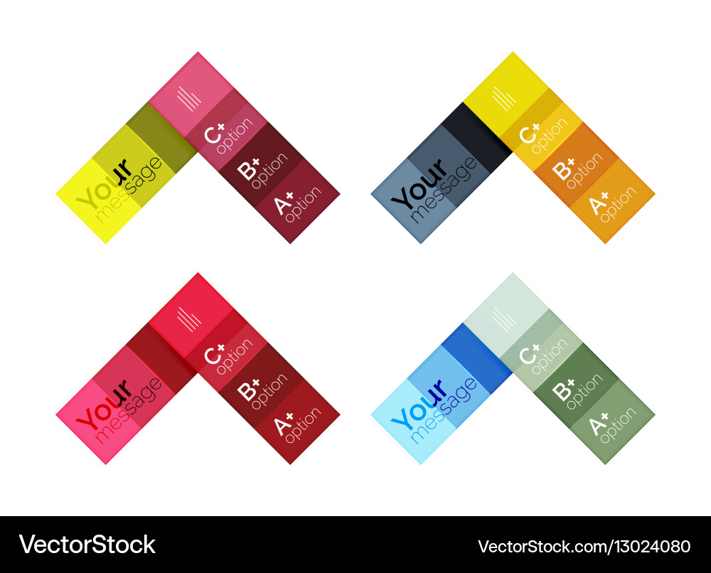 Color stripes infographics templates Royalty Free Vector