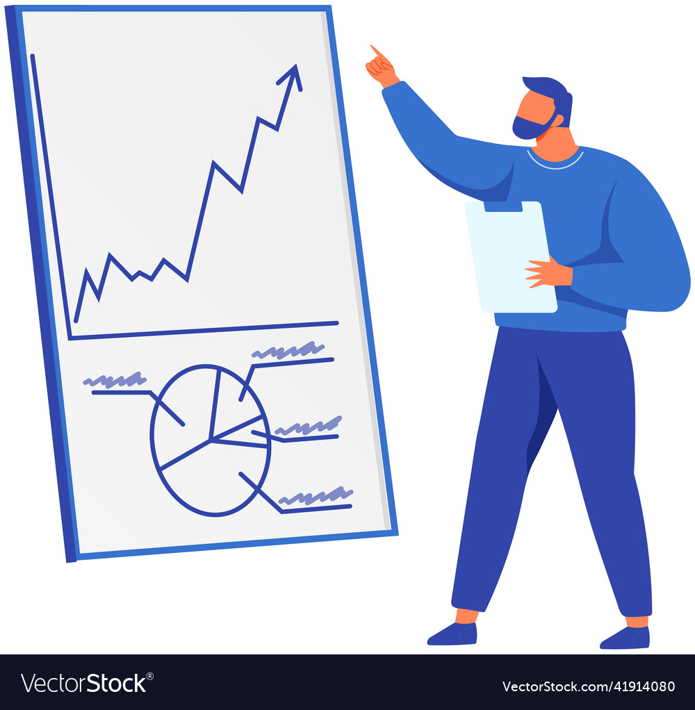 Data analysis research statistics concept Vector Image