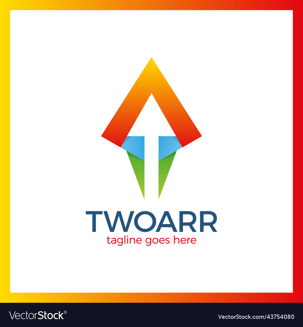 Double arrow logo Royalty Free Vector Image - VectorStock