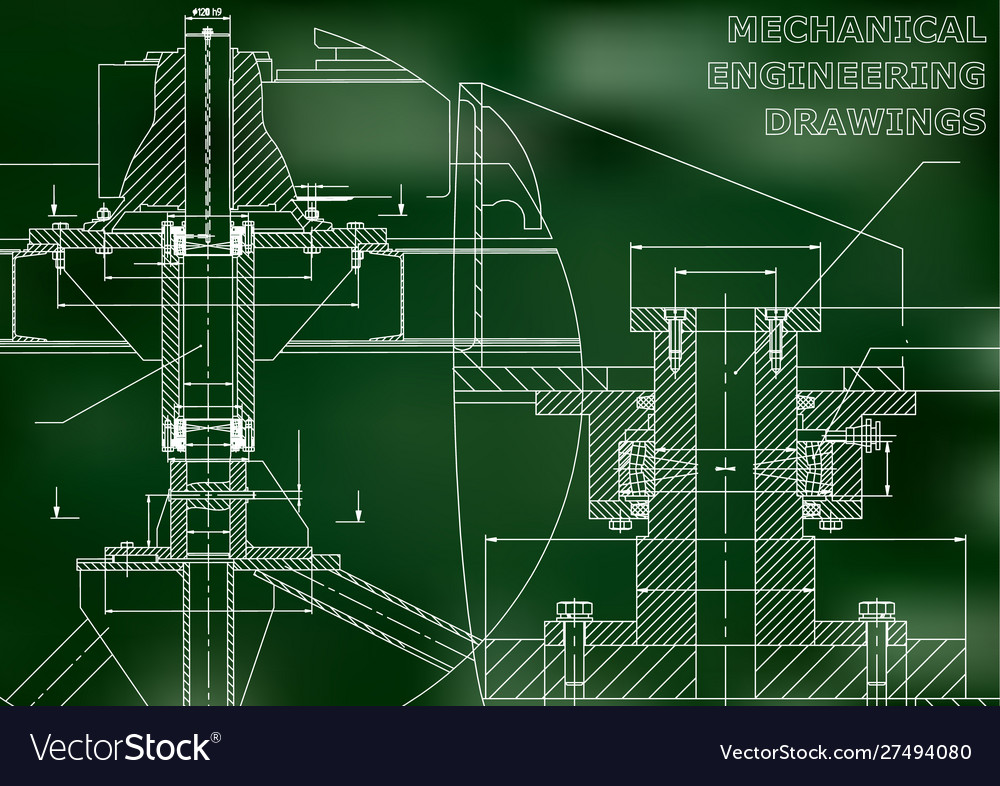 Mechanical engineering technical backgrounds Vector Image