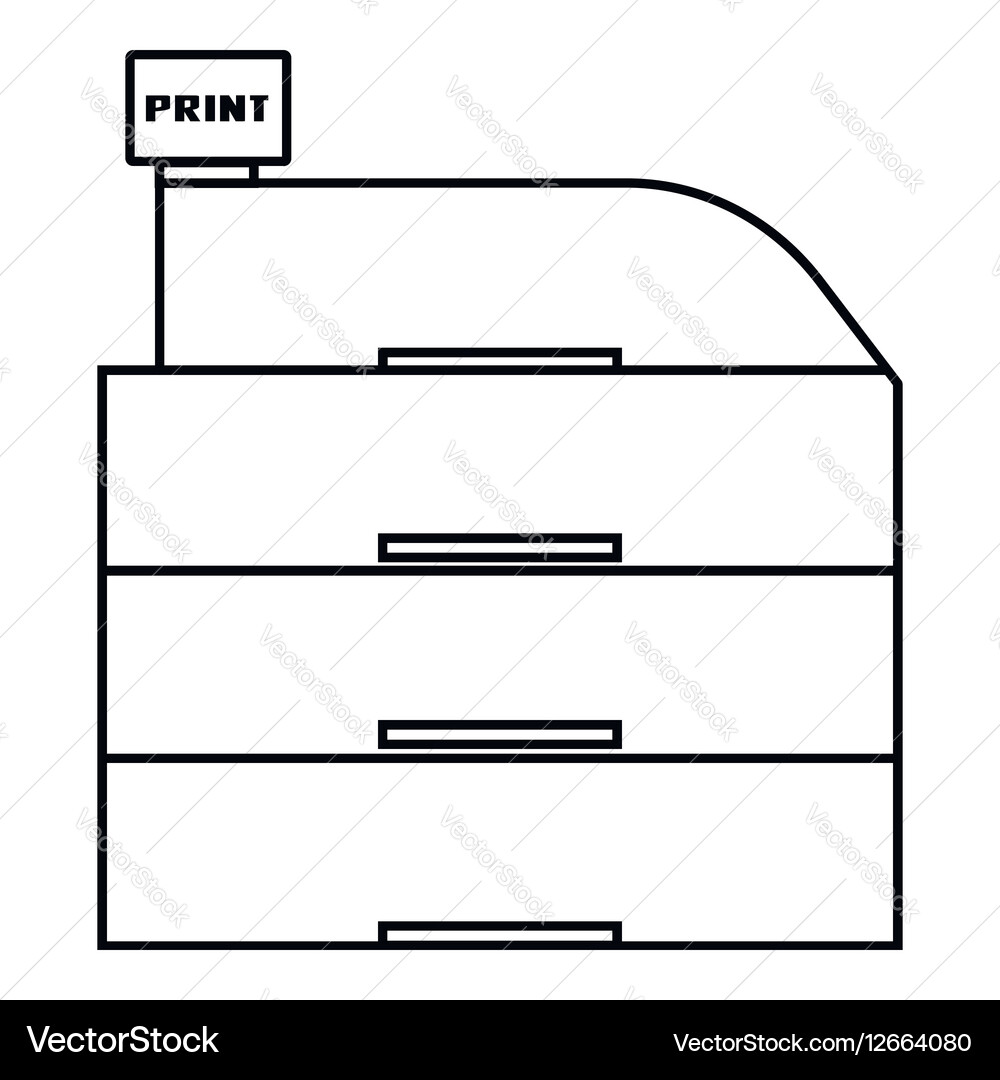 Paper container icon outline style Royalty Free Vector Image