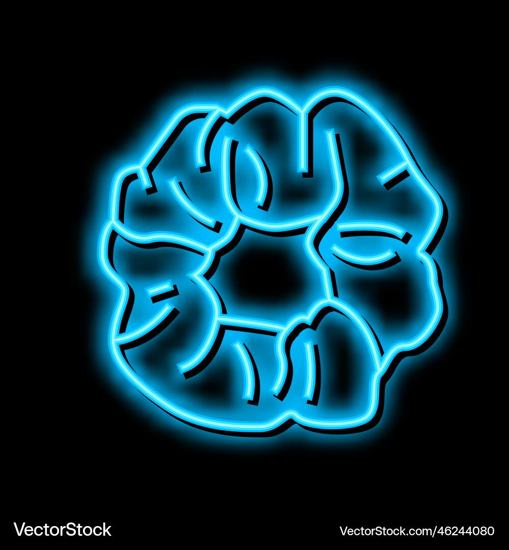 Scrunchies silk neon glow icon Royalty Free Vector Image