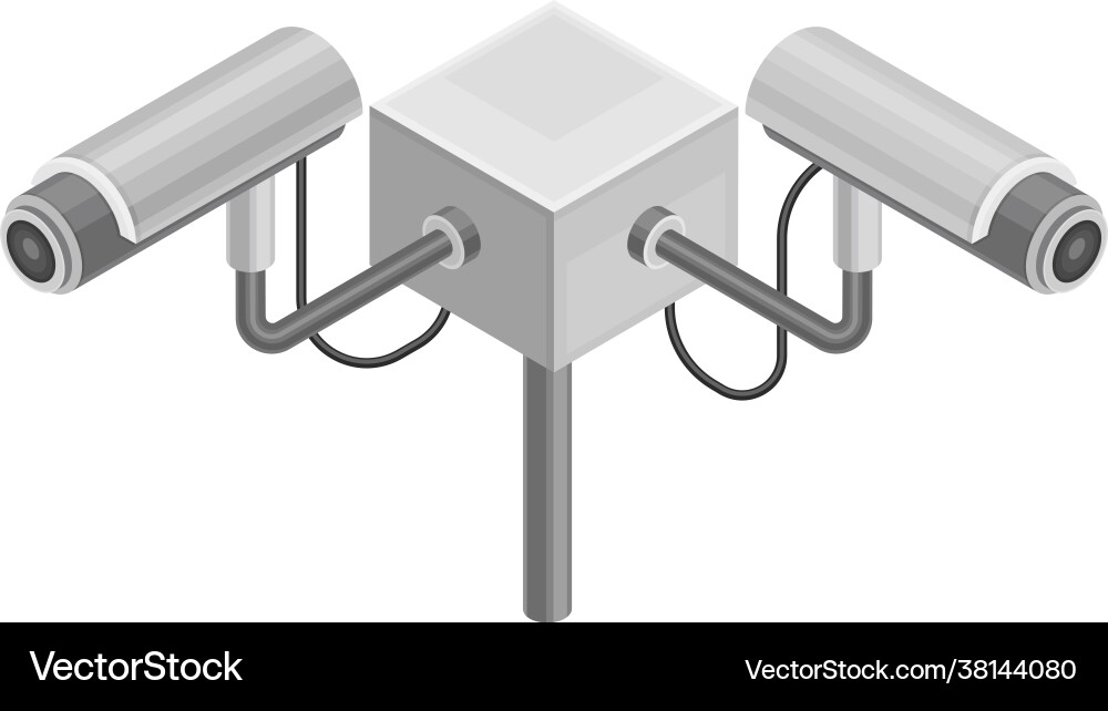 Video surveillance with camera as smart city Vector Image