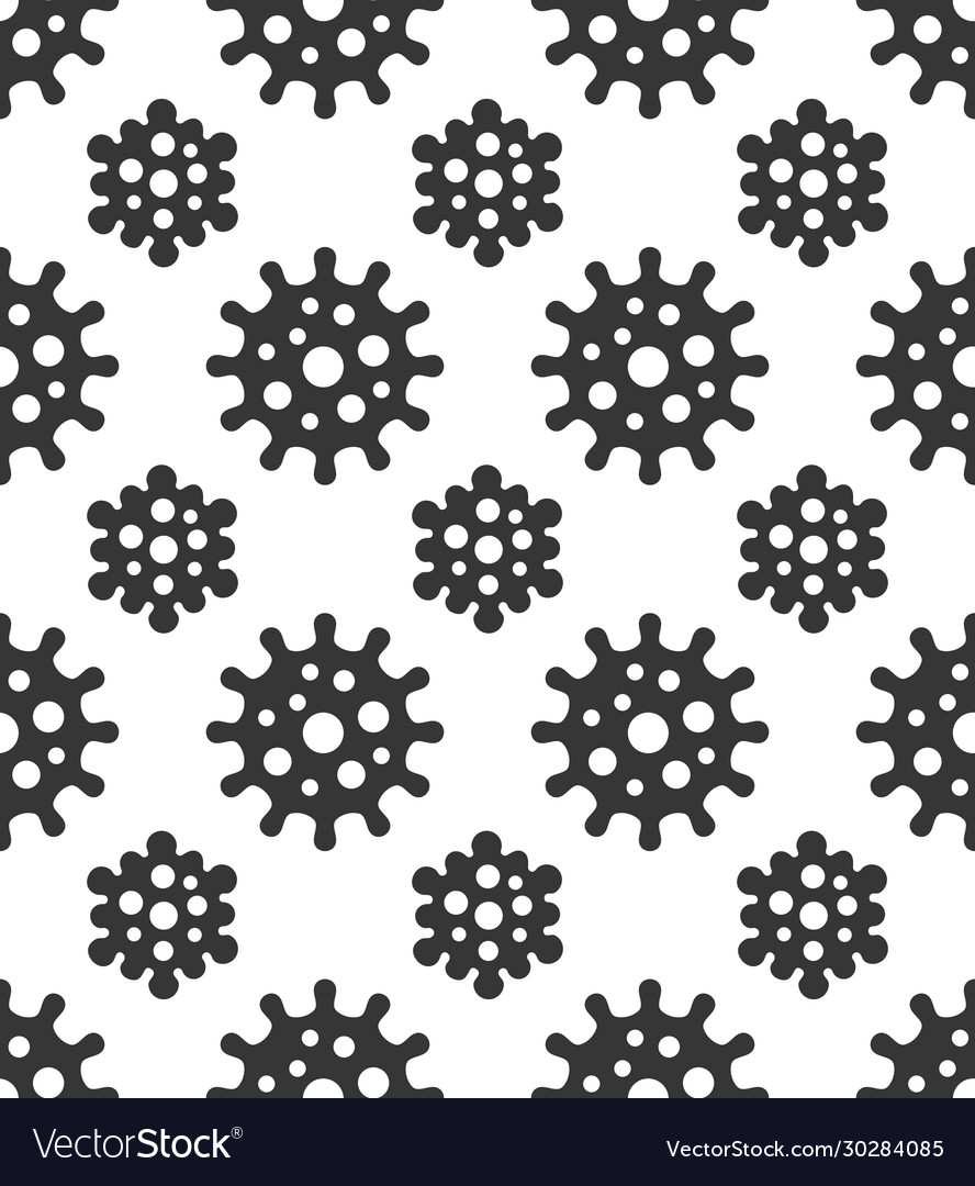 Coronavirus seamless pattern on white background Vector Image