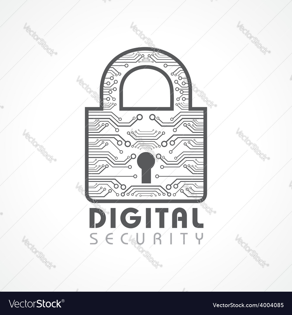 Digital security concept Royalty Free Vector Image