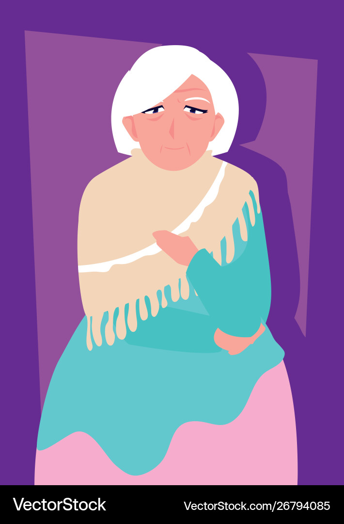 Fat old woman avatar character Royalty Free Vector Image
