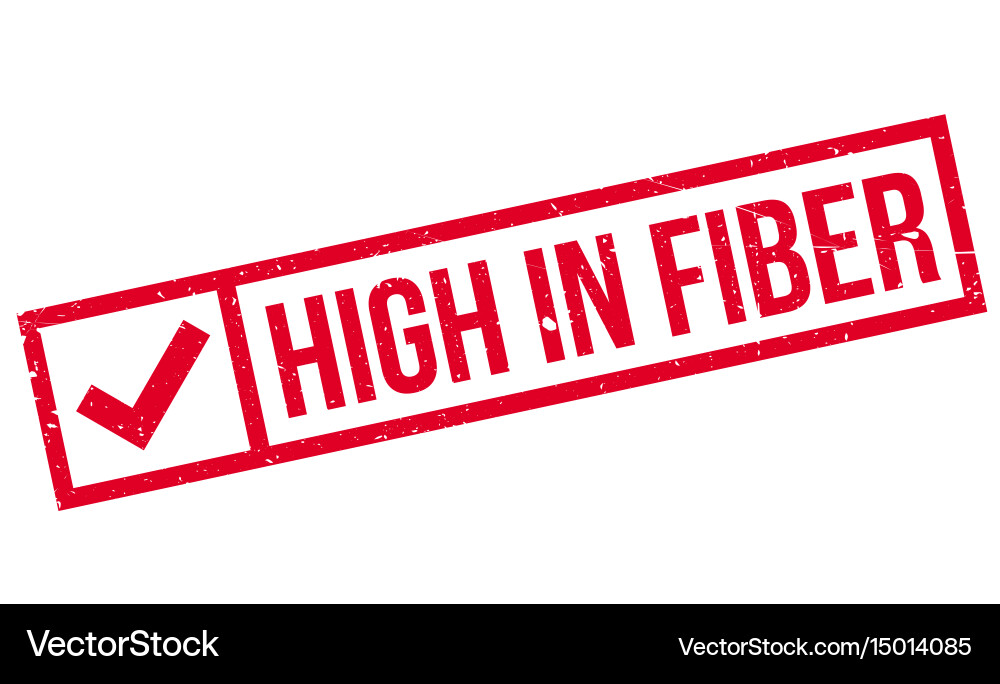 High in fiber rubber stamp Royalty Free Vector Image