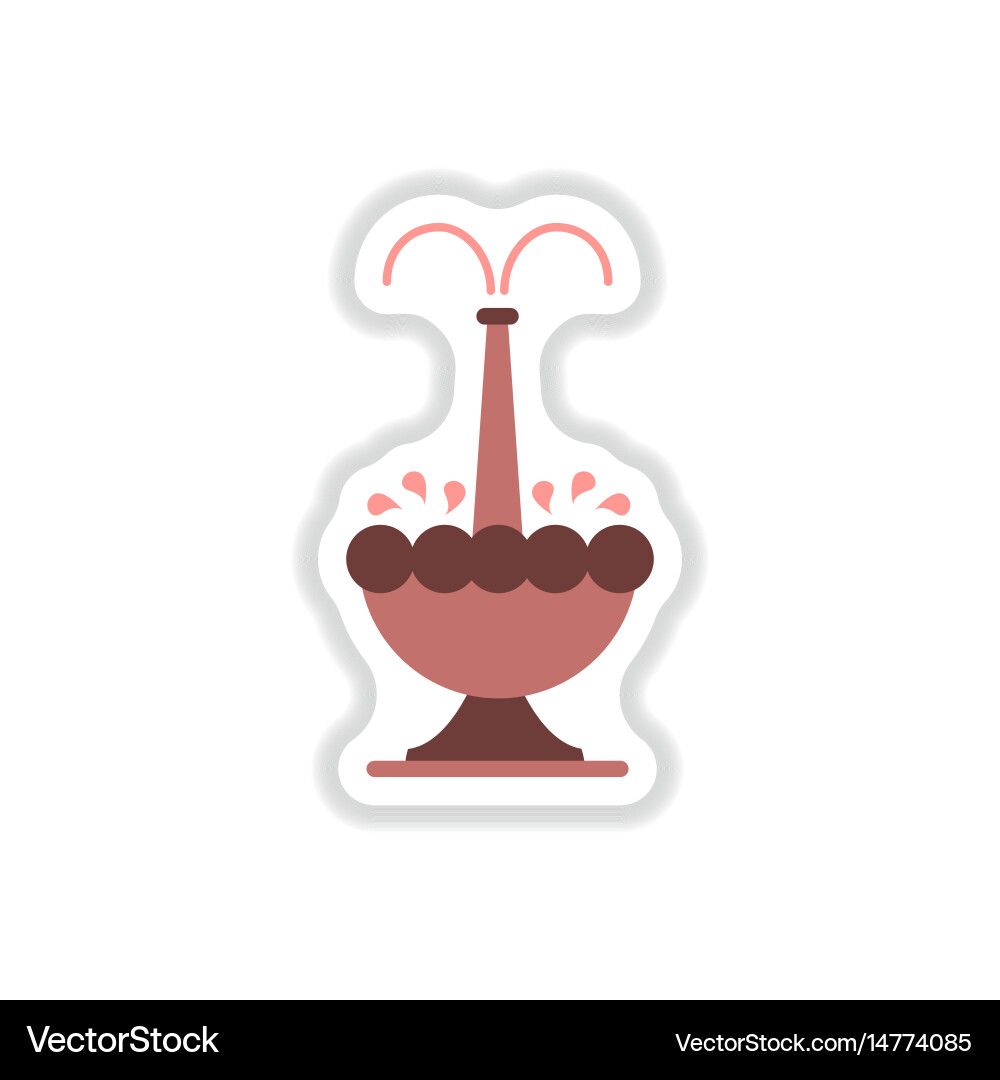 Label icon on design sticker collection fountain Vector Image