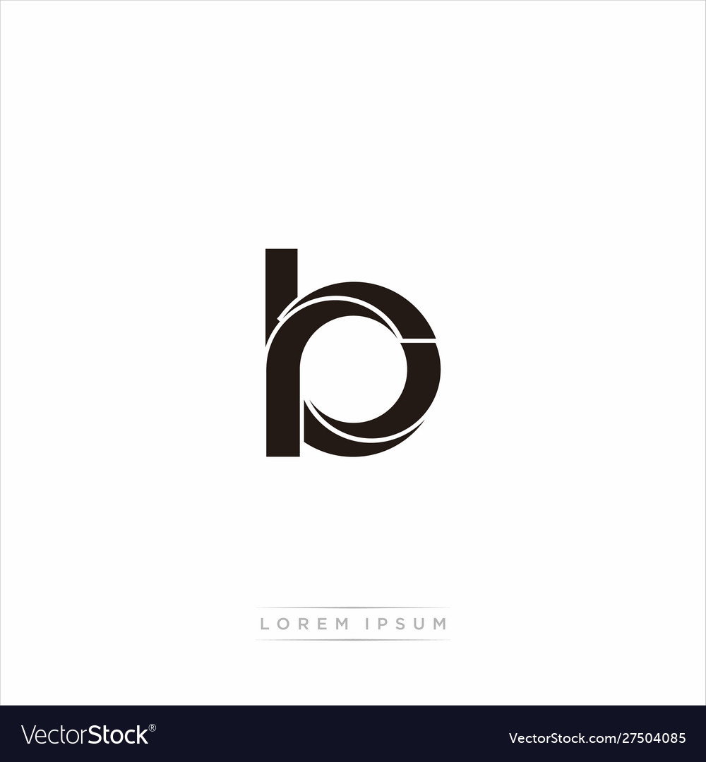 Rb initial letter split lowercase modern monogram Vector Image