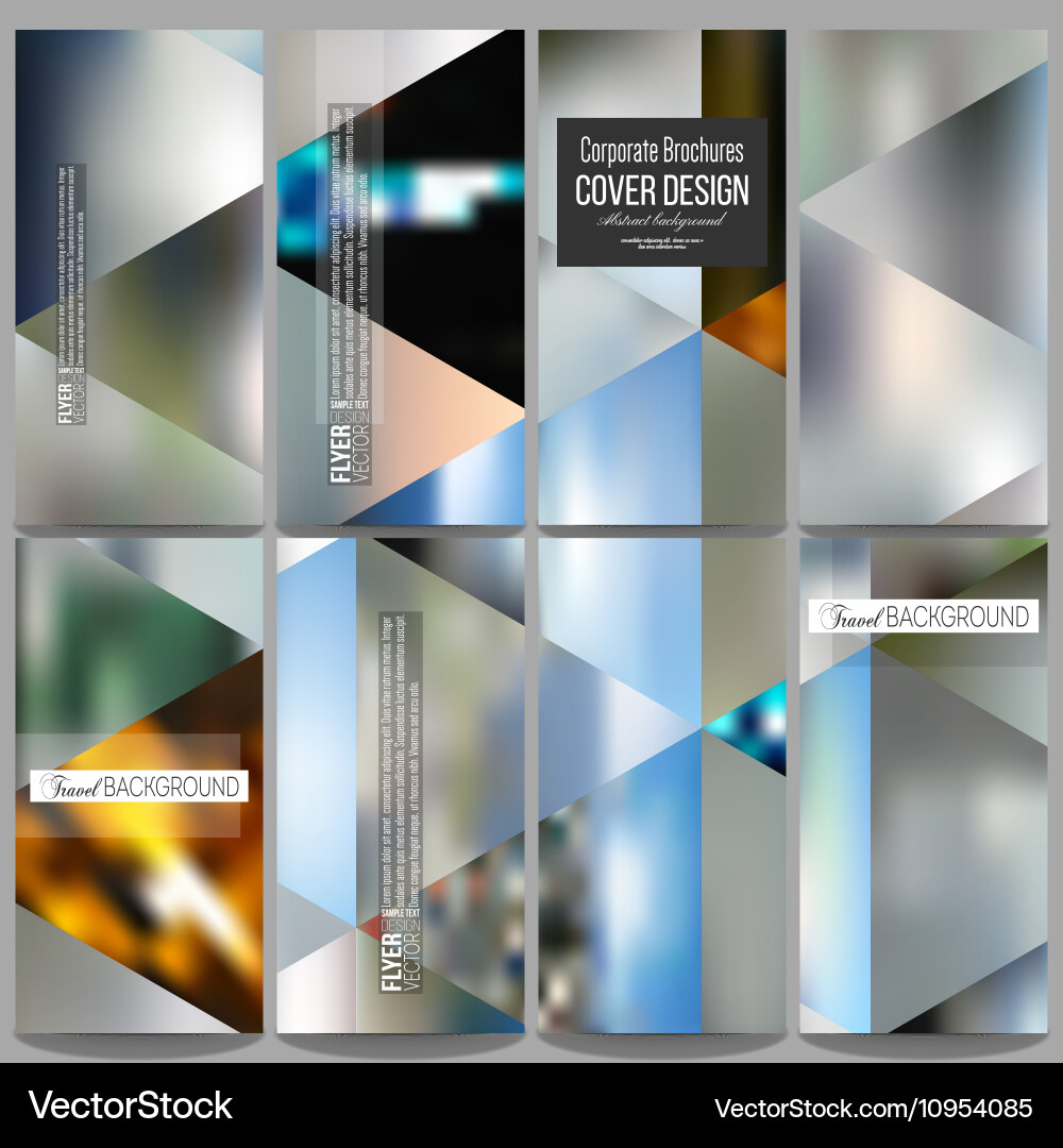 Set of modern flyers abstract multicolored Vector Image