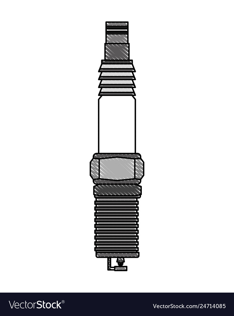 Spark plug engine piece Royalty Free Vector Image