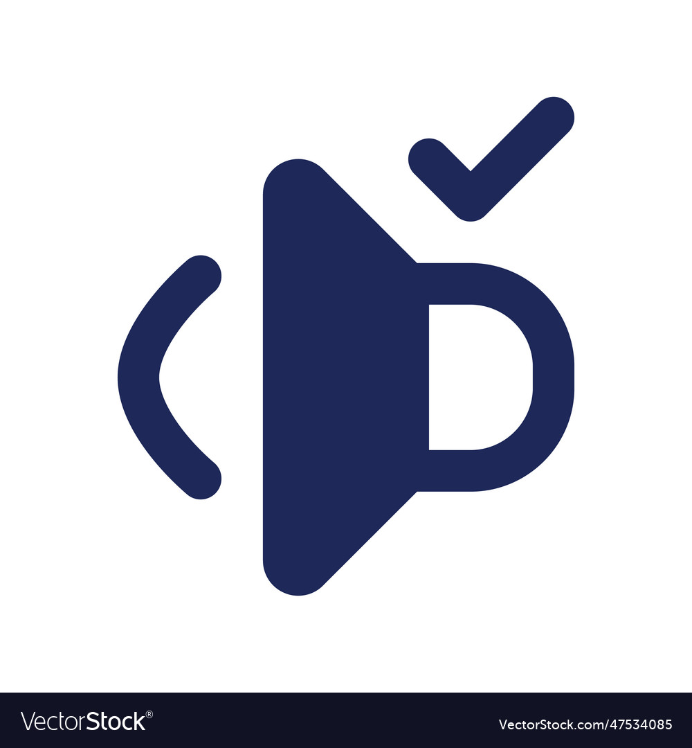 Volume on black pixel perfect solid ui icon Vector Image