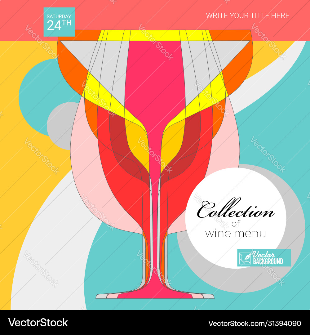 Background for menu covers poster for wine Vector Image