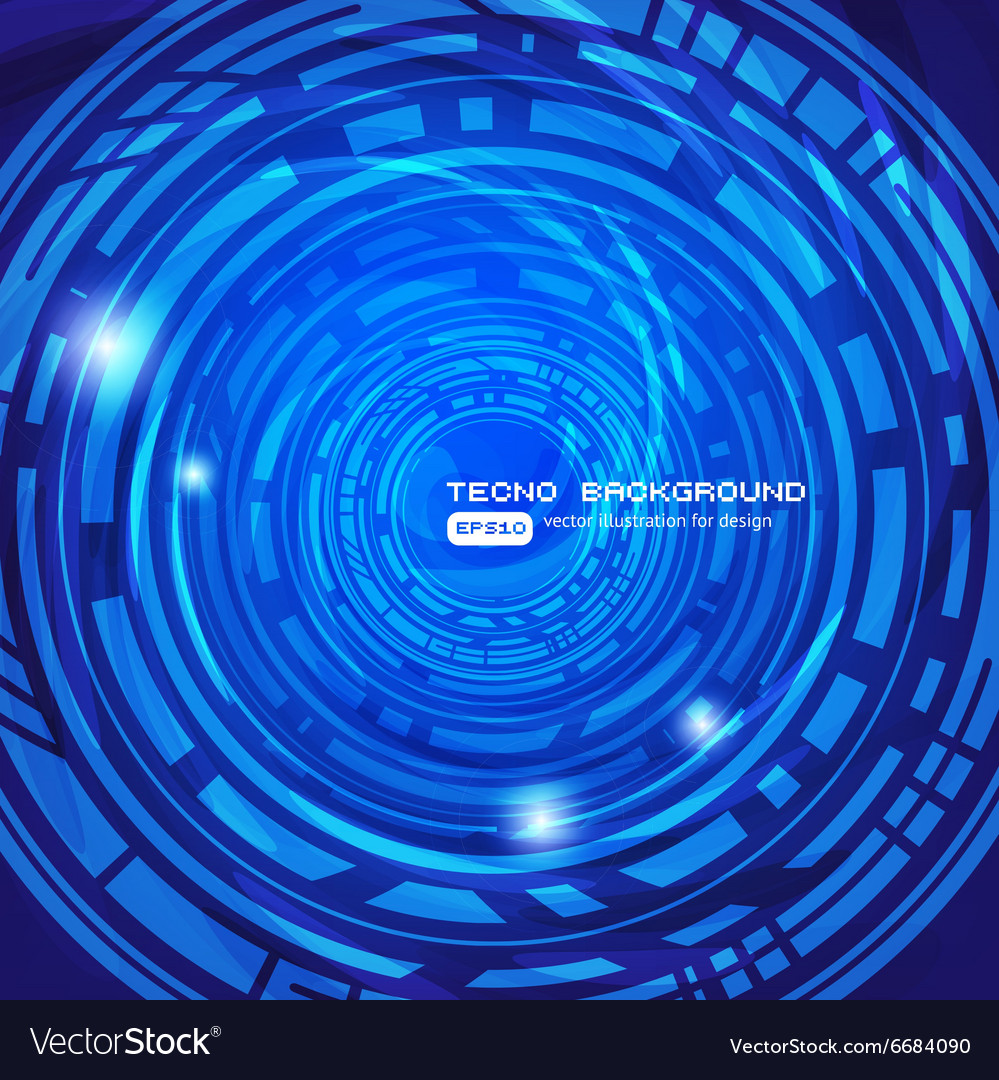 Blue techno background Royalty Free Vector Image