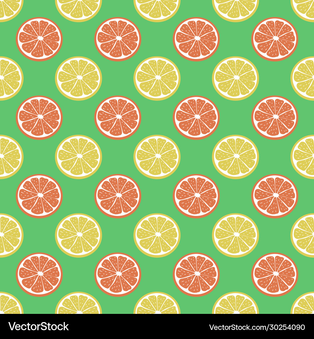 Creative citrus pattern lemon and orange Vector Image