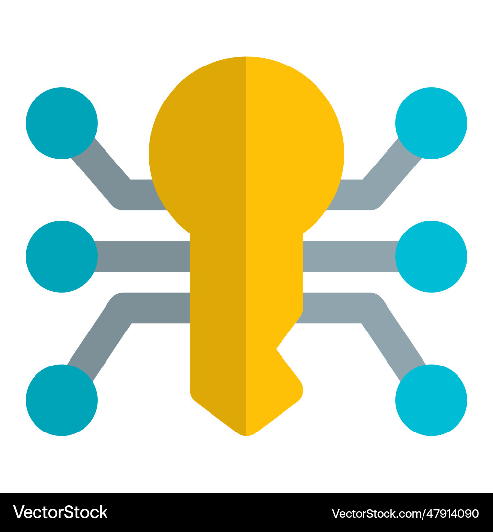 Digital key lock for online safety Royalty Free Vector Image