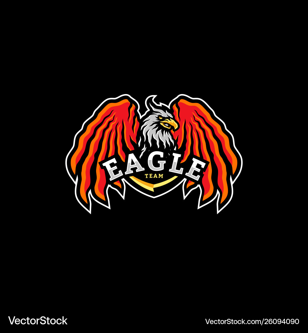 Eagle esports logo design team mascot Royalty Free Vector