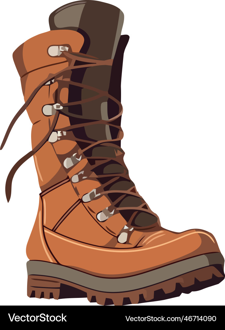 Hiking boot symbolizes outdoor Royalty Free Vector Image