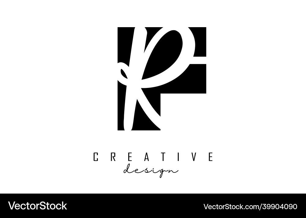 Letters fr logo with a minimalist design Vector Image