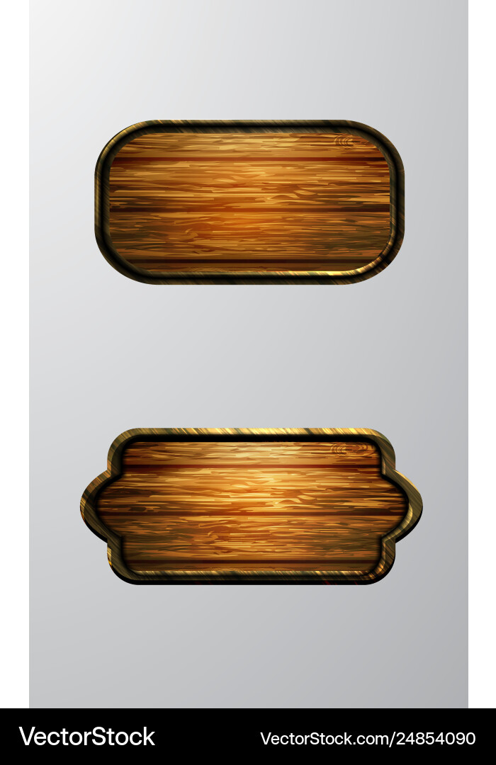 Realistic wooden signboard Royalty Free Vector Image