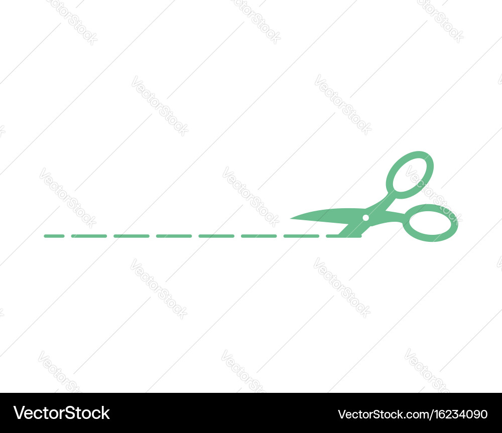 Scissors sign isolated symbol cut with shears Vector Image
