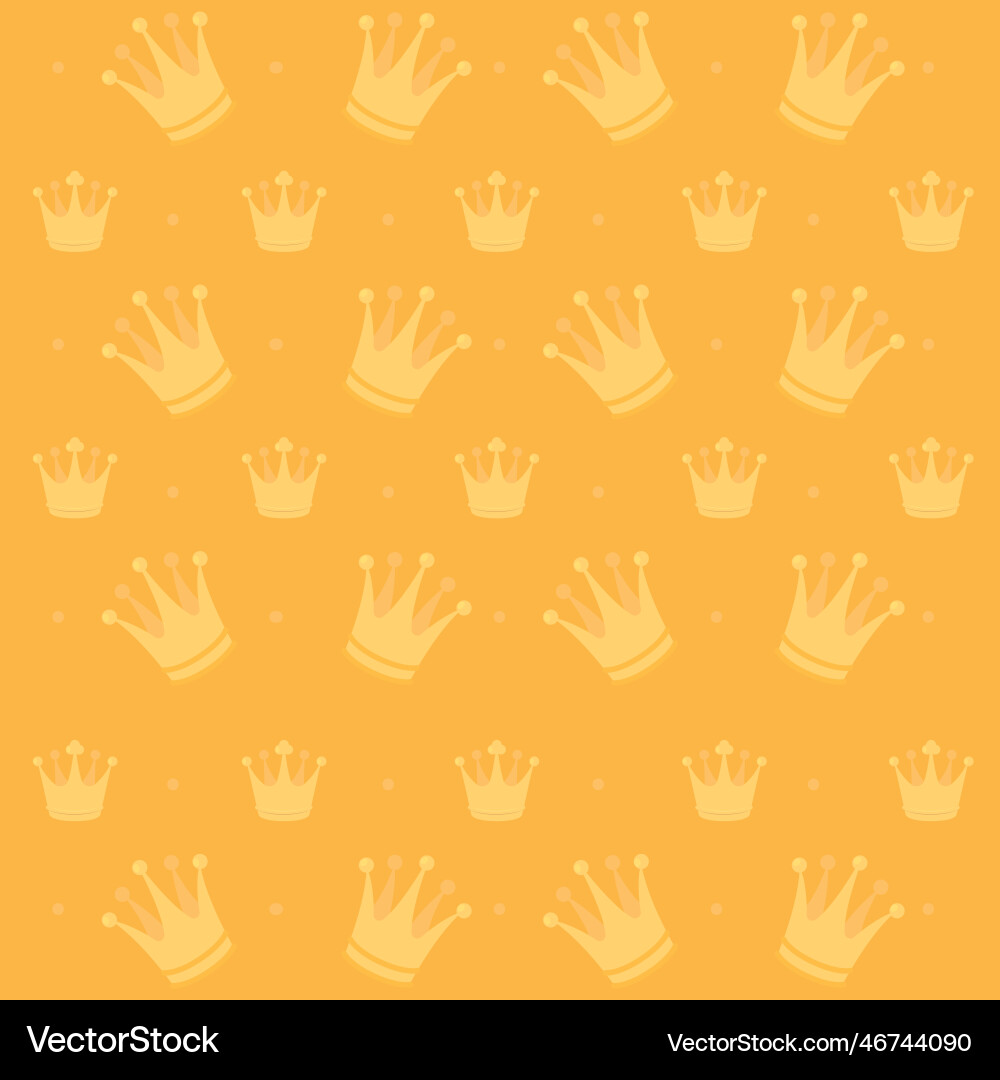 Seamless pattern background with golden crowns Vector Image