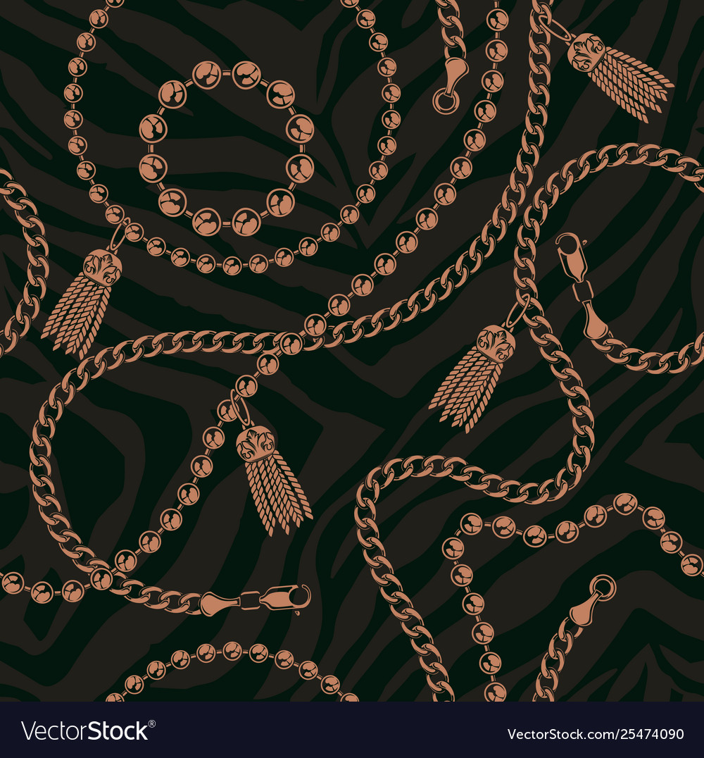 Seamless pattern chains Royalty Free Vector Image